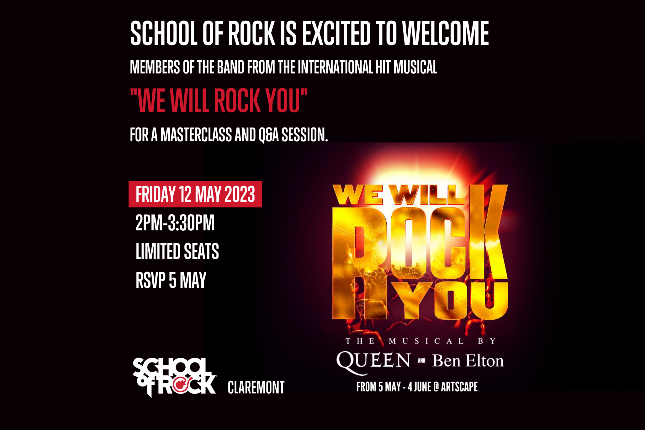 "We Will Rock You" MasterClass & Q&A