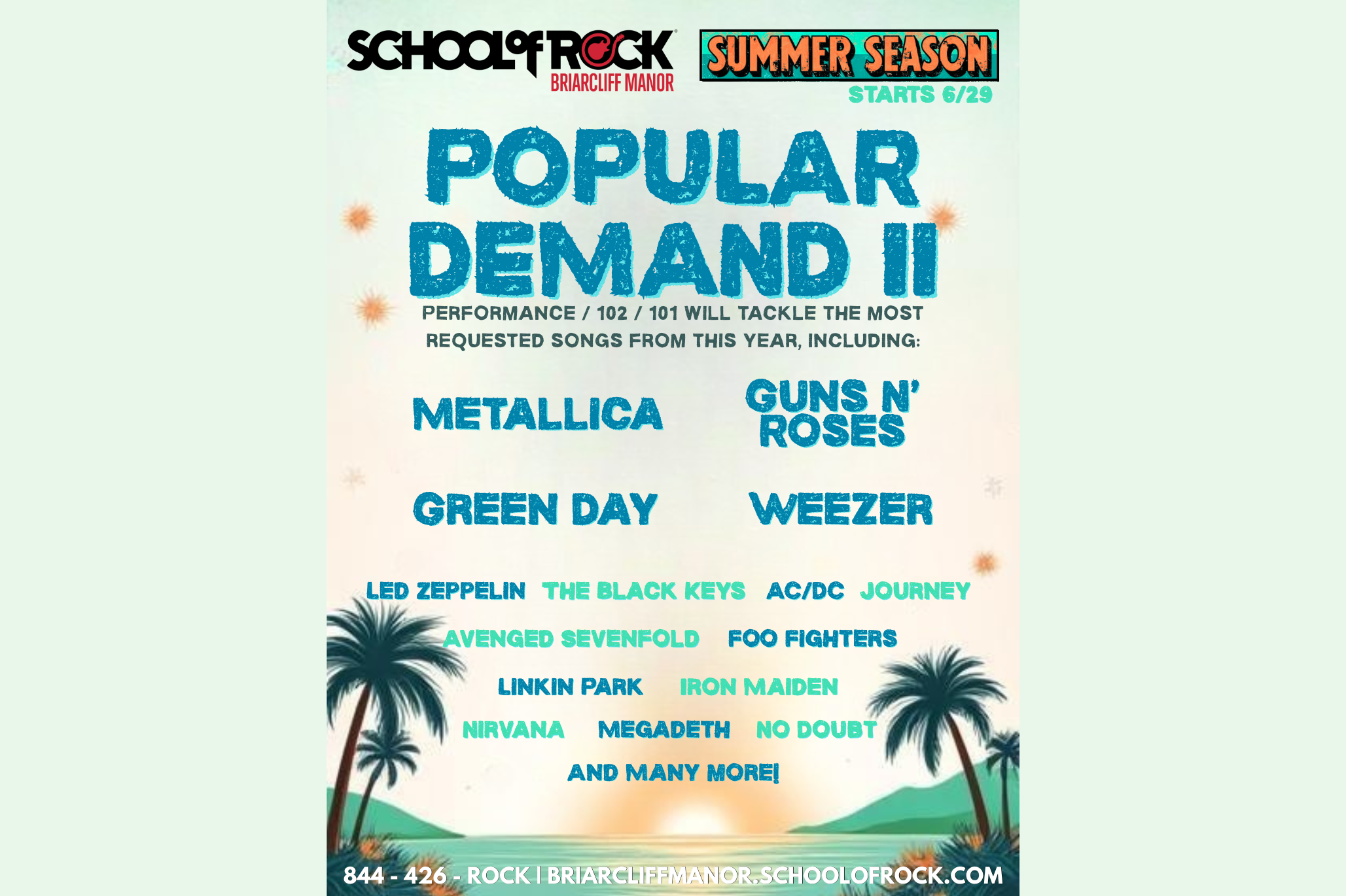 School of Rock Briarcliff Manor Summer 2026 Registration