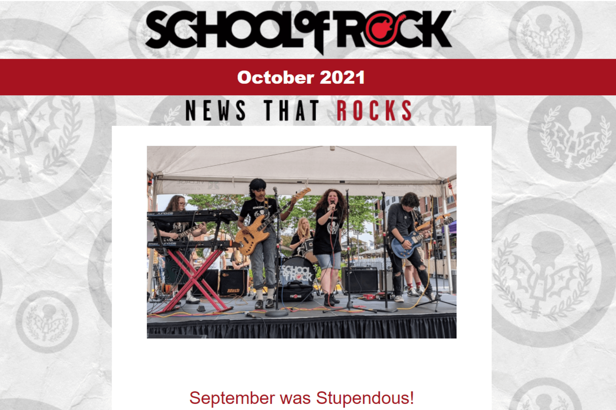 Check out our October Rock School Newsletter!